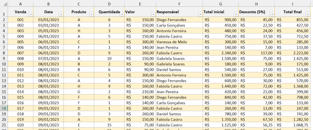 Como reverter uma tabela para intervalo no Excel